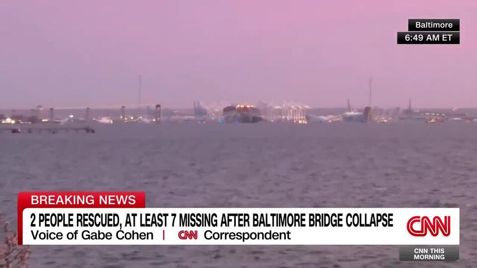 Video shows aftermath of bridge collapse in Baltimore` - NewsBreak