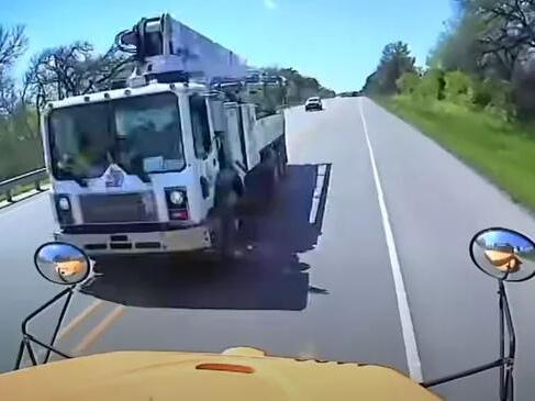 WATCH: Video Captures Deadly Crash Between School Bus And Concrete Truck