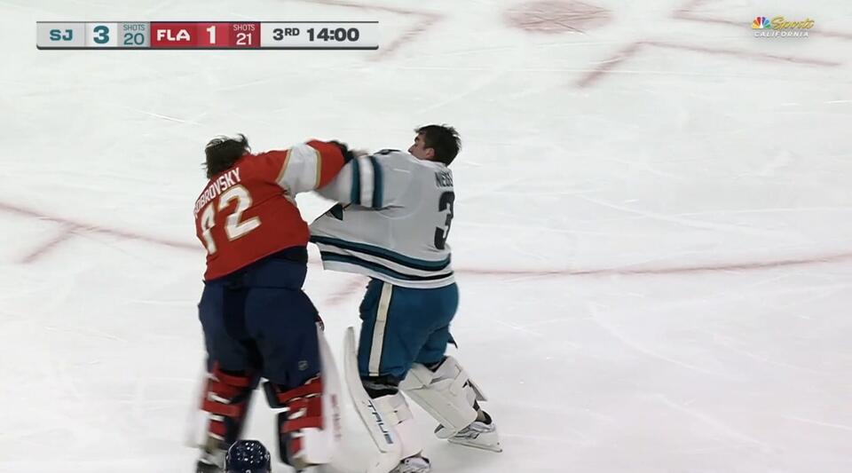 GOTTA SEE IT: Goalie Fight! Nedeljkovic Battles Bobrovsky - NewsBreak