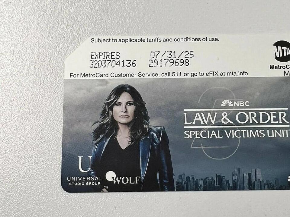 The MTA is releasing a limited-edition 'Law & Order: SVU' MetroCard
