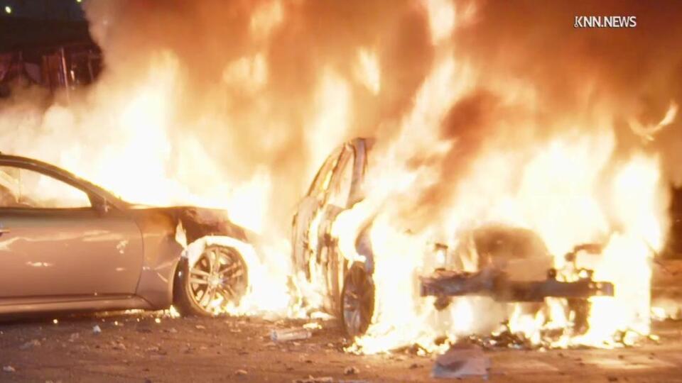 Several Cars Burn at Street Takeover in Pacoima - NewsBreak