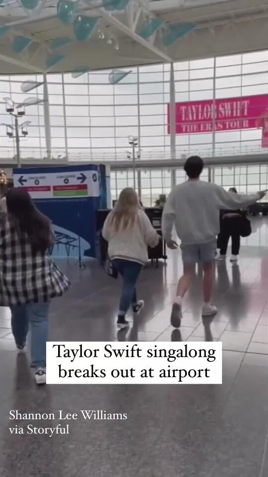 A group of people was captured on video singing Taylor Swift’s hit song ...