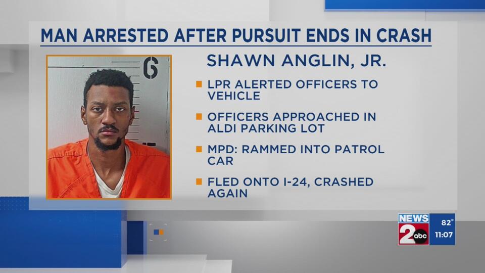 Man arrested after ramming into patrol car, leading pursuit on I-24 in ...