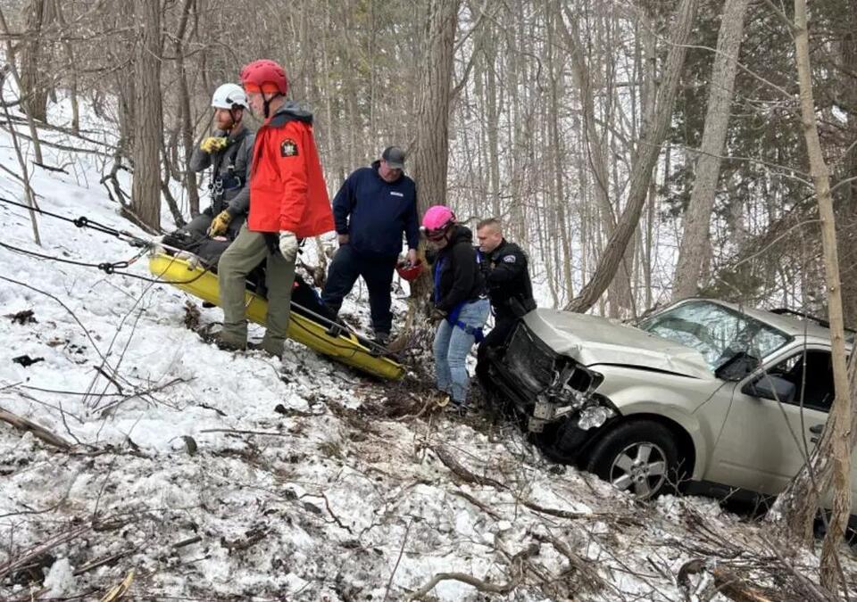 Man Survives Horrifying Car Crash Over Embankment In Upstate New York ...