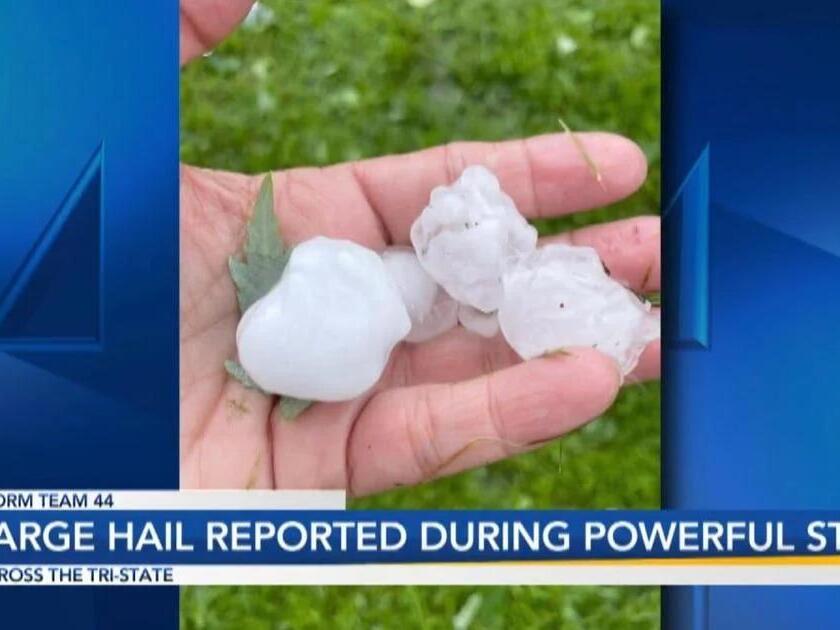 Large hail reported during Wednesday's storms