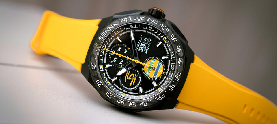 Hands-On Debut: TAG Heuer Formula 1 Chronograph X Senna 44mm Watch ...
