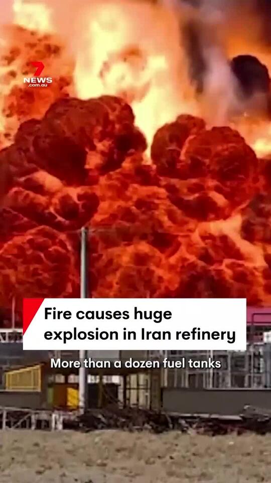 A fire at a refinery in Iran caused two major explosions, burning ...
