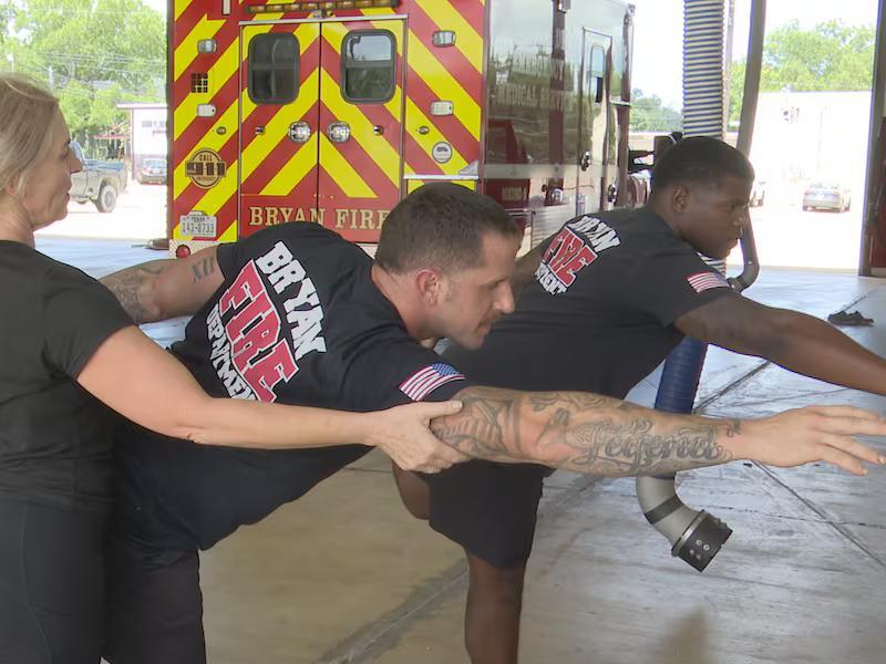 Bryan firefighters participate in tactical yoga this week to improve ...