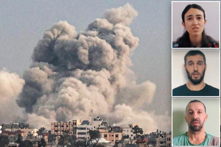 Israel pounds targets across Gaza, awaits Hamas word on three hostages ...