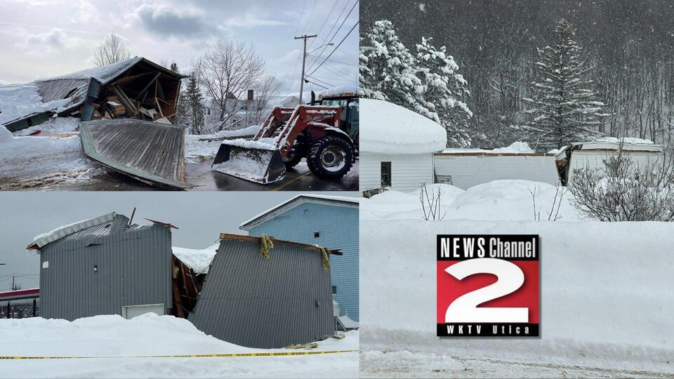 Snow Pressure: Roofs Buckle Under Winter's Heavy Accumulation in Mohawk ...