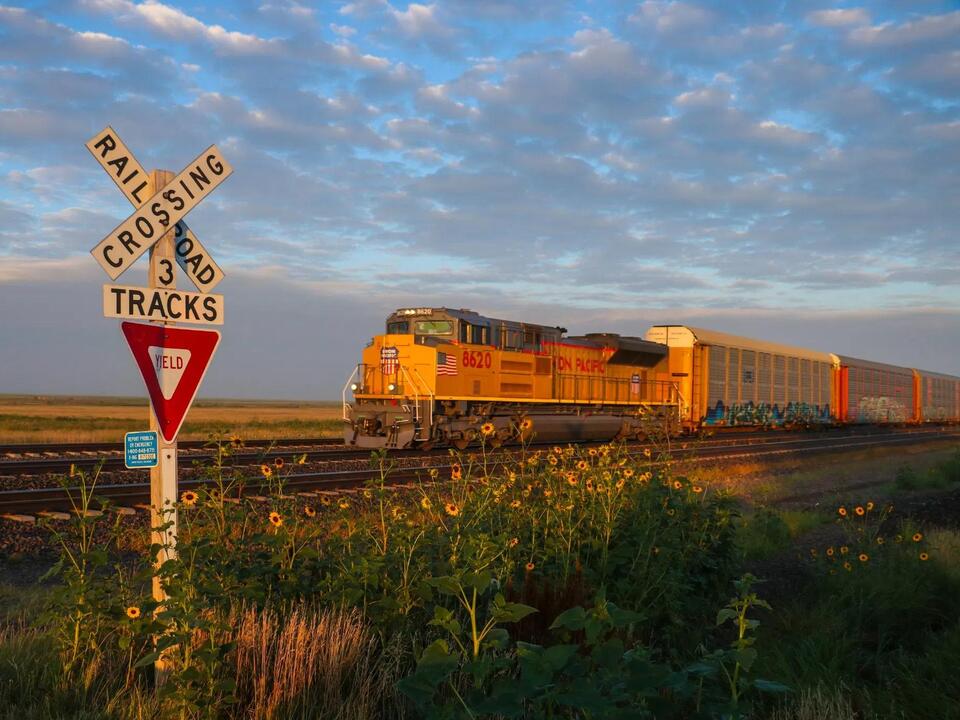 No injuries after Union Pacific train hits semi on Friday