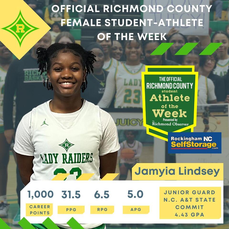 Jamyia Lindsey: The Official Richmond County Female Student-Athlete of ...