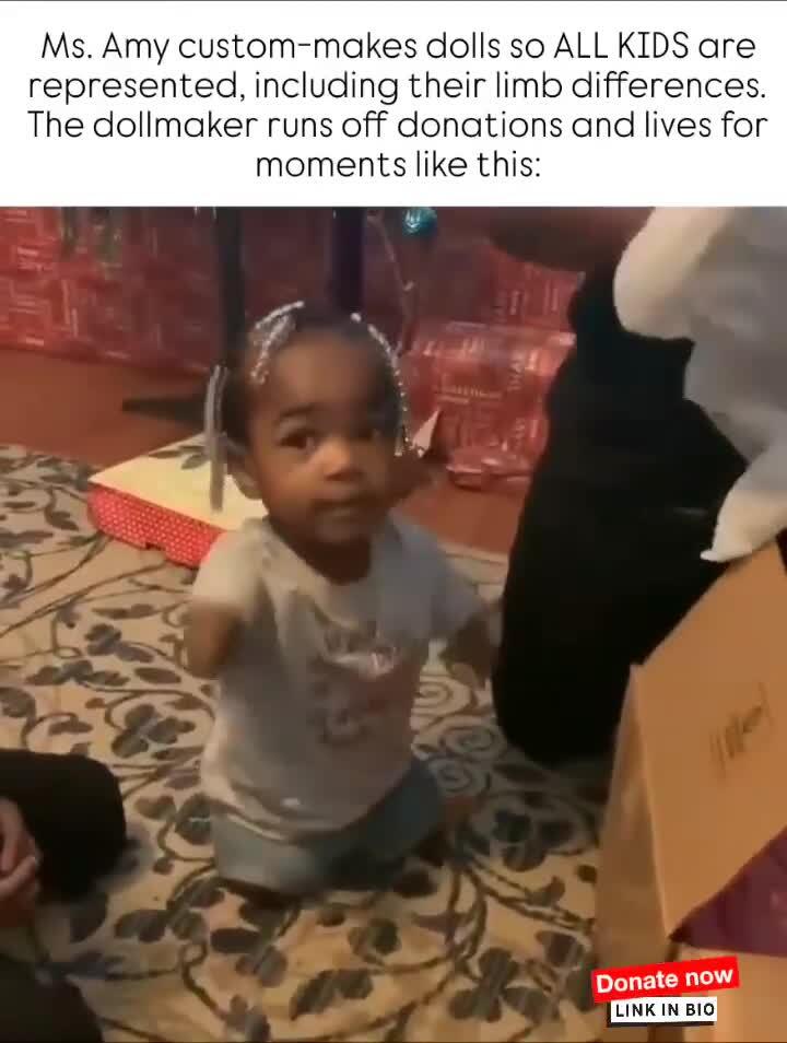 Her reaction finally seeing a doll that looks just like her=priceless 🥹 ...