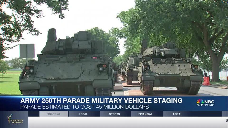 Army 250th Parade Military Vehicle Staging - NewsBreak