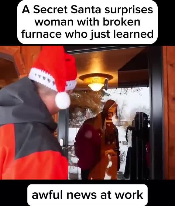 A Secret Santa surprises woman with broken furnace, who just received ...