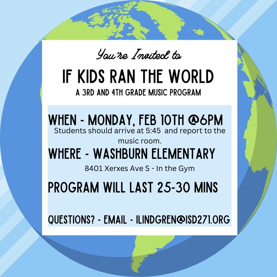 If Kids Ran The World: 3rd and 4th Grade Concert - NewsBreak