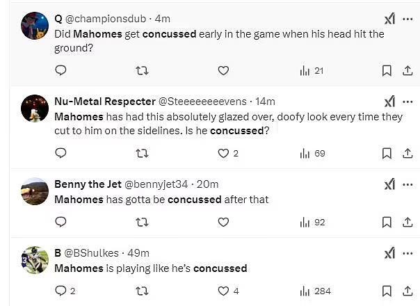 Fans think Patrick Mahomes got concussed early in Super Bowl 2025 after ...