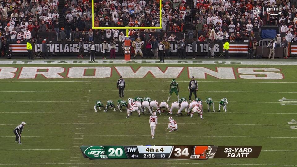 Riley Patterson's first field goal as a Brown makes it a 37-20 game ...