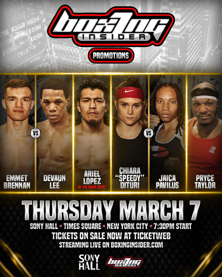 Boxing Insider Fight Night March 7– Six Rounds — Featherweights - NewsBreak