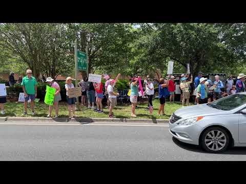 Villagers line Morse Boulevard to join in nationwide Hands Off protest ...