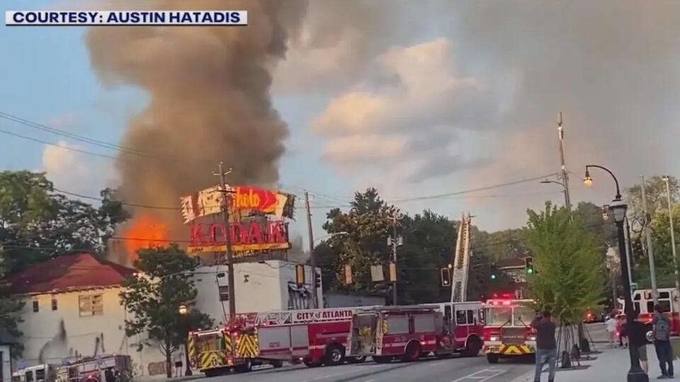 Former Atlanta Eagle site burns in massive fire - NewsBreak