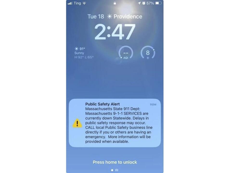 The 911 system across Massachusetts is restored after going down for hours