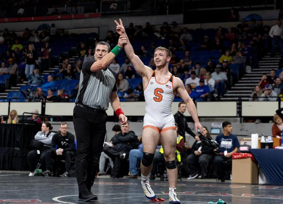 Scappoose's Heimbuck, St. Helens' Pense repeat at state wrestling ...