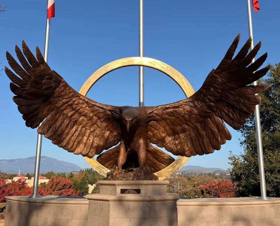 Massive, $250,000 Golden Eagle Statue Unveiled in San Ramon - NewsBreak