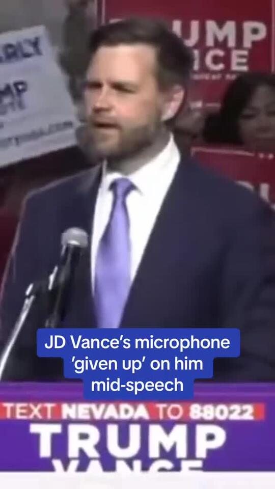 JD Vance’s microphone cuts out during an event in Nevada. The Ohio ...