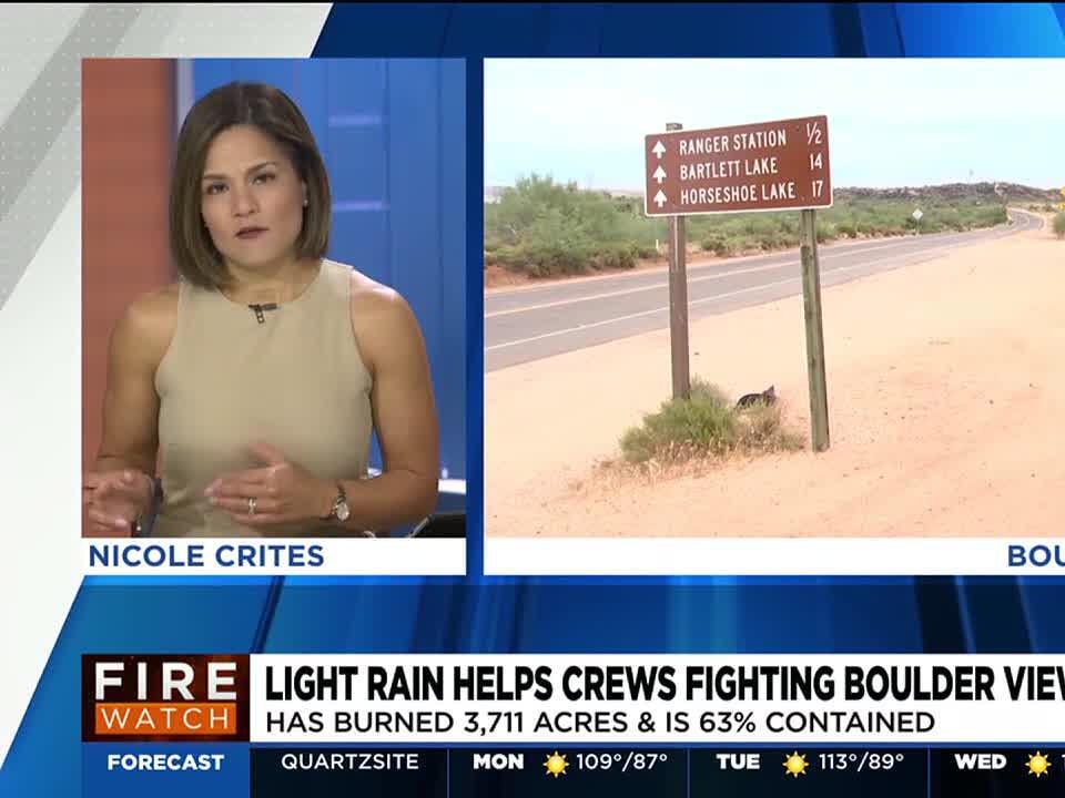 Light rain helps crews fighting Boulder View Fire