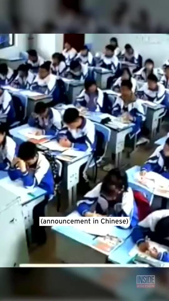 This school day in the Sichuan Province in China was interrupted by a ...