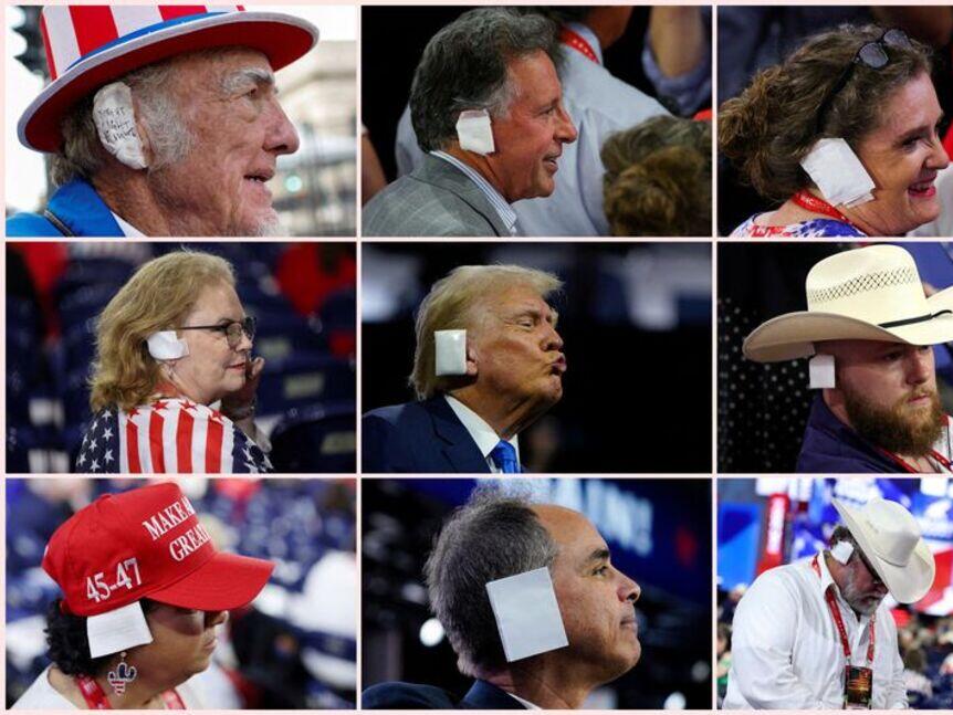 Trump-Style Ear Bandages Are New Trend at Republican National Convention