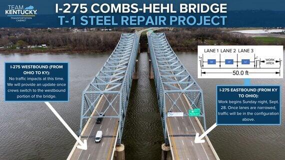 Steel repairs on Combs-Hehl Bridge in Campbell County begin tonight ...