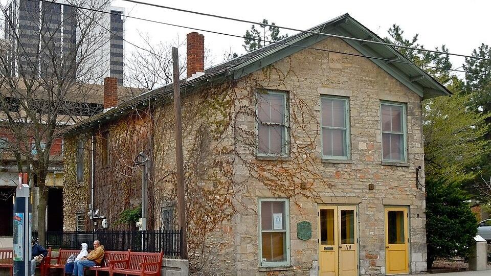 Historic John Brown Stone Warehouse in Fort Wayne, Indiana, a rubble ...