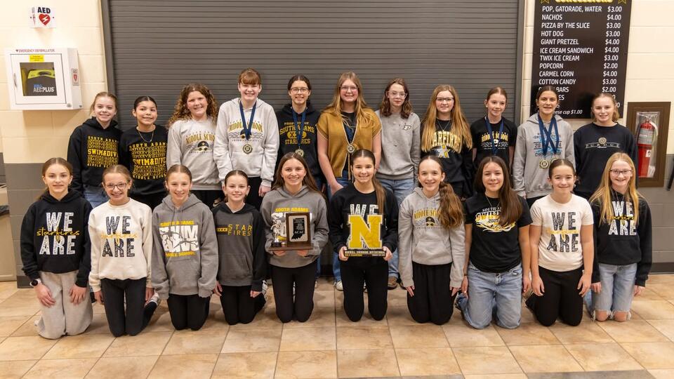 Middle School Girls Swim Team wins ACAC Championship - NewsBreak