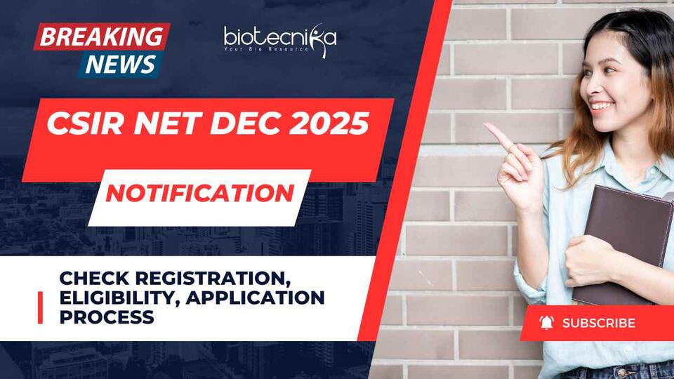 CSIR NET Dec 2025 Exam Official Notification – Registration ...