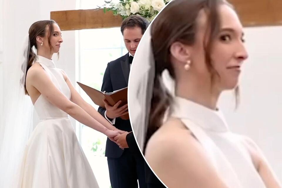 Angry bride struggles through vows as guest lets baby cry during ...