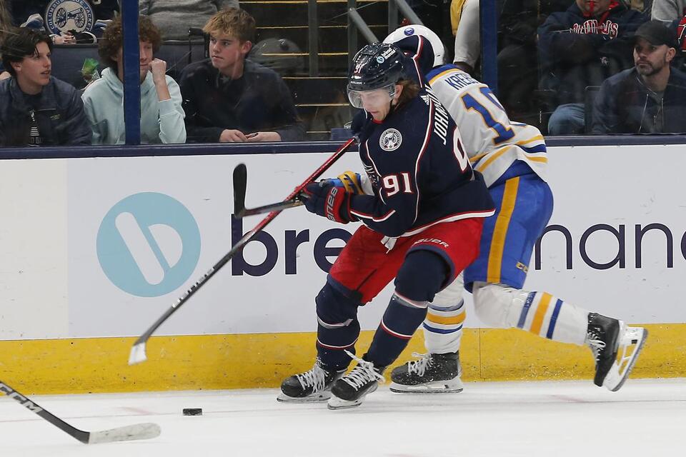 Blue Jackets Forward Kent Johnson Done for the Season - NewsBreak