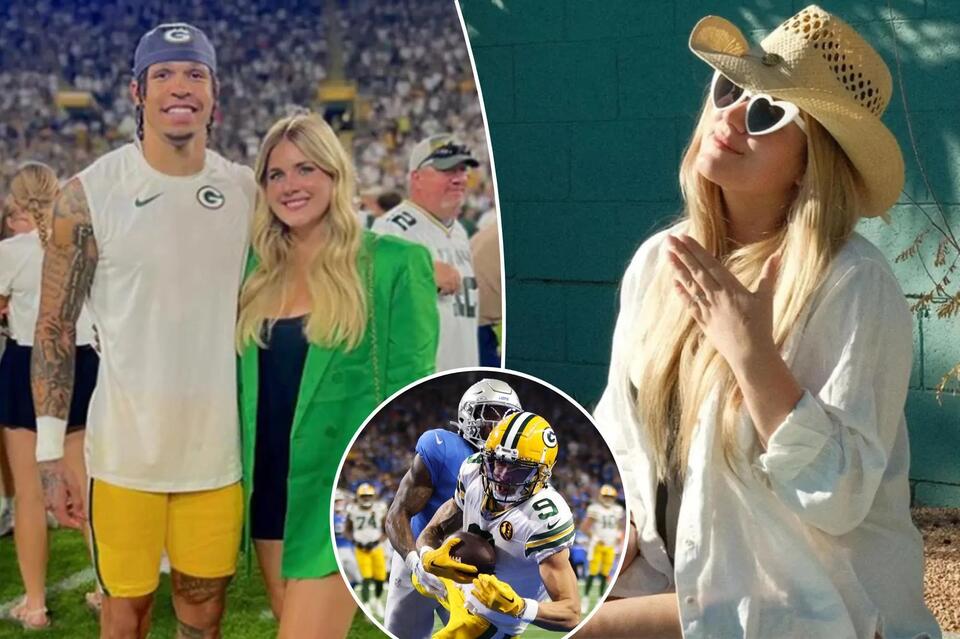 Packers star Christian Watson marries college sweetheart Lakyn Adkins ...