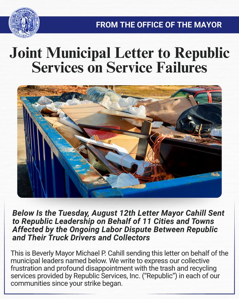 Joint Municipal Letter to Republic Services on Service Failures - NewsBreak