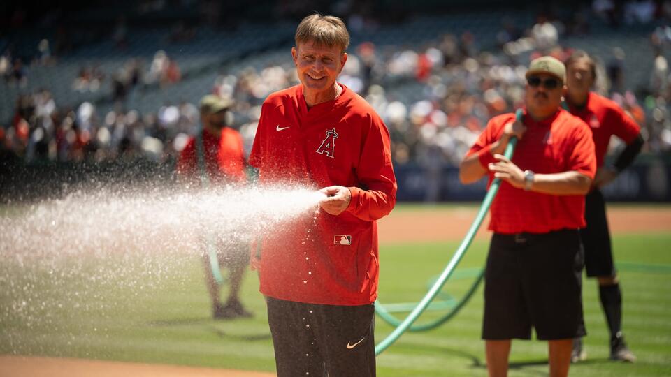 Head groundskeeper Lopas honored by Angels before moving into part-time ...