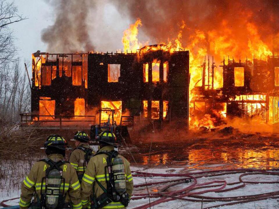 Huge house fire in Otisco still smoldering nearly a day later; home is ...