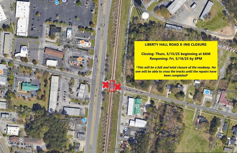 Liberty Hall Rail Crossing to Close for Repairs - NewsBreak