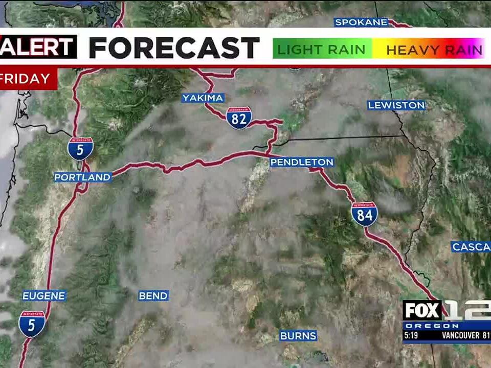 First Alert Tuesday evening FOX 12 weather forecast (7/30)