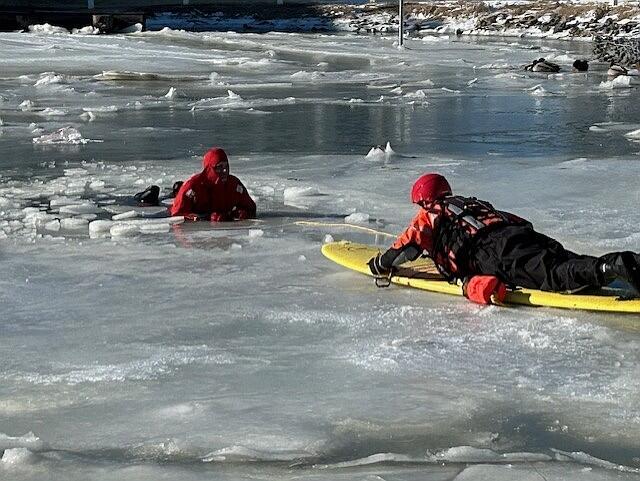 Area first-responders use icy conditions to practice rescues - NewsBreak
