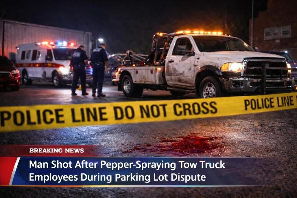 Man Shot After Pepper-Spraying Tow Truck Employees During Parking Lot ...