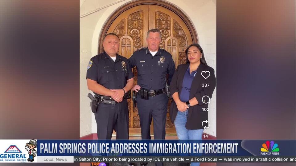 Palm Springs Police Addresses ICE Activity, Urges Residents Not to ...