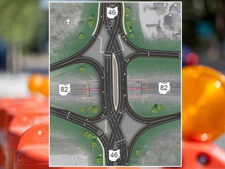 New detours begin at Howland's 'Diverging Diamond' construction project