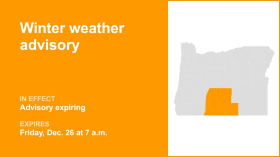 Update: The current winter weather advisory for S. Oregon will expire ...
