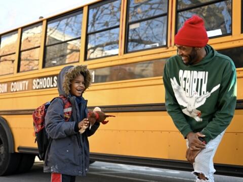 Bus driver saves the day for student who forgot it was Pajama Day